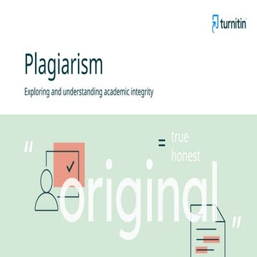 plagiarism lesson presentation - Academic Integrity | PPT