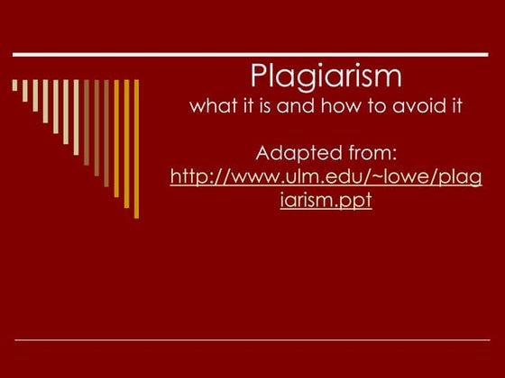 Plagiarism PowerPoint Presentation | PPT