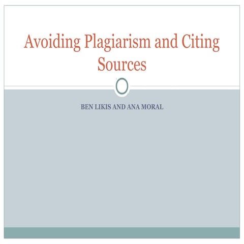 Plagiarism presentation 14 10 | PPT
