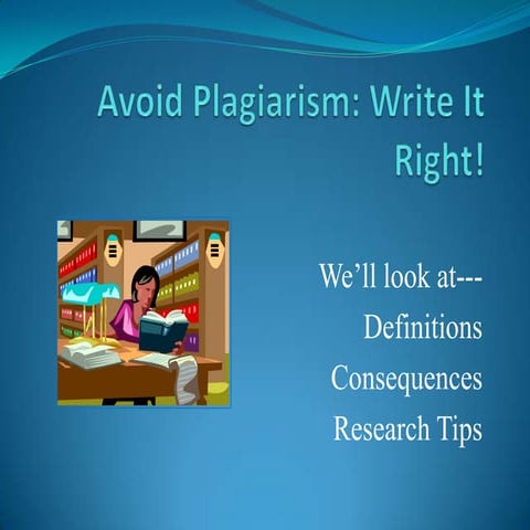 Plagiarism tutorial | PPTX