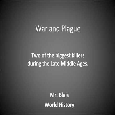 Plague and hundred years war | PPT