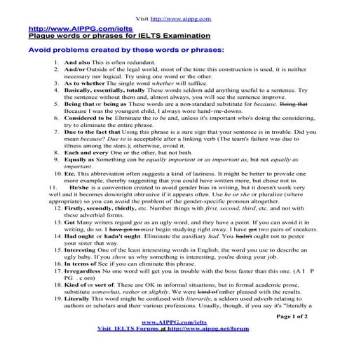 Plague words or phrases | PDF