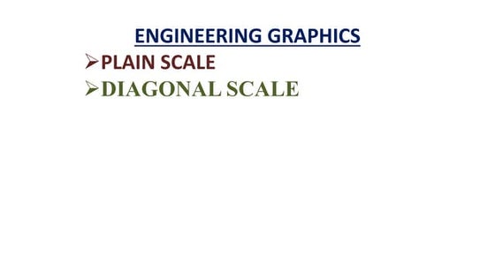 Scales - ENGINEERING DRAWING/GRAPHICS | PPT