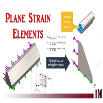 Plain strain element in Solidworks simulation | PPT