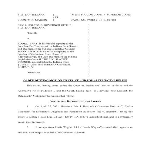 Holcomb v. Rokita | PDF