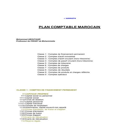 Plan comptable-marocain-pdf | PDF