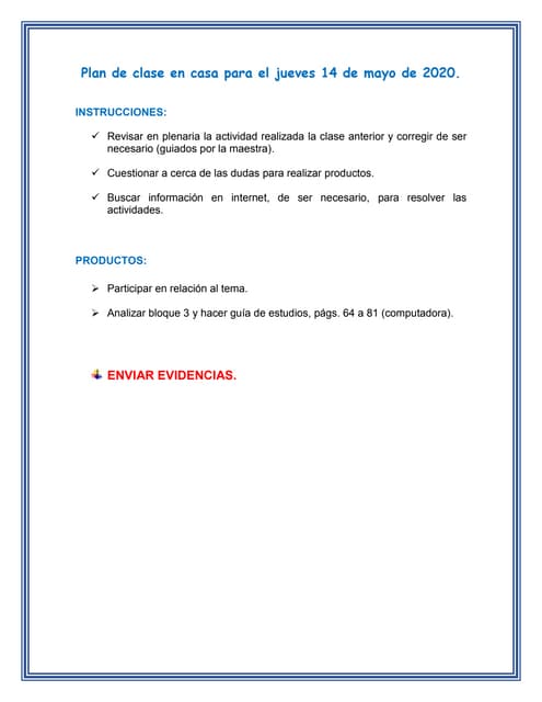 Plan 19 Mayo 2020 | PDF