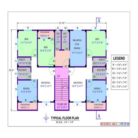 Plan A 03 ~ 1787 Sft with 3 unit Residensial Building.pdf