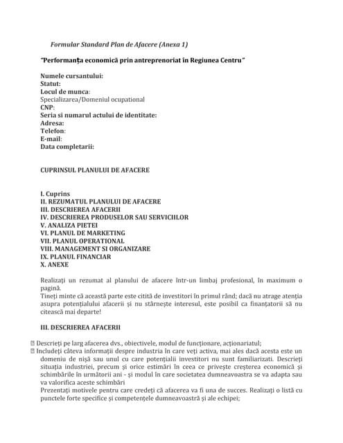 Plan de-afaceri-antreprenoriat-calcul | DOC