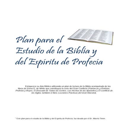 Plan año biblico + esp. de profecia | PDF