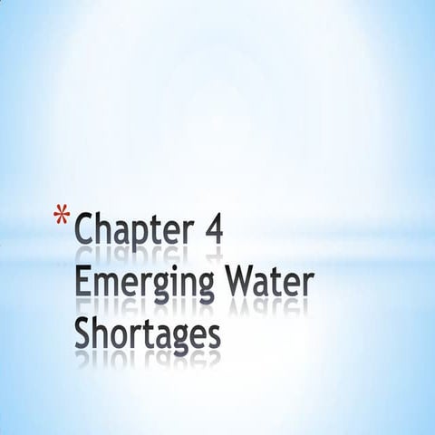 Plan B 3.0 Audio Book Chapter 4 Emerging Water Shortages | PPTX ...