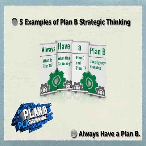 5 Examples of Plan B Strategic Thinking | PDF