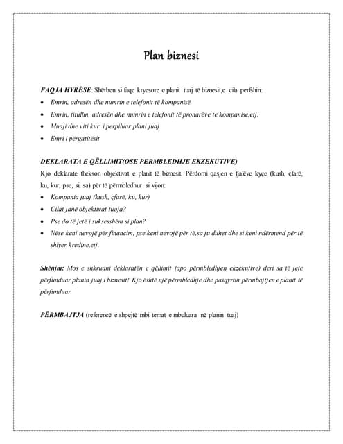 Shembull i plan_biznesit | DOC