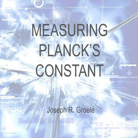 Planck's constant presentation | PPTX