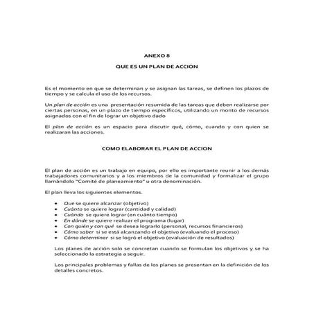 Plan de Accion | PPTX