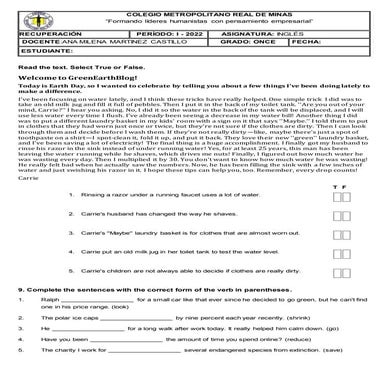 plan de apoyo 11.docx | Shaving | Personal Care