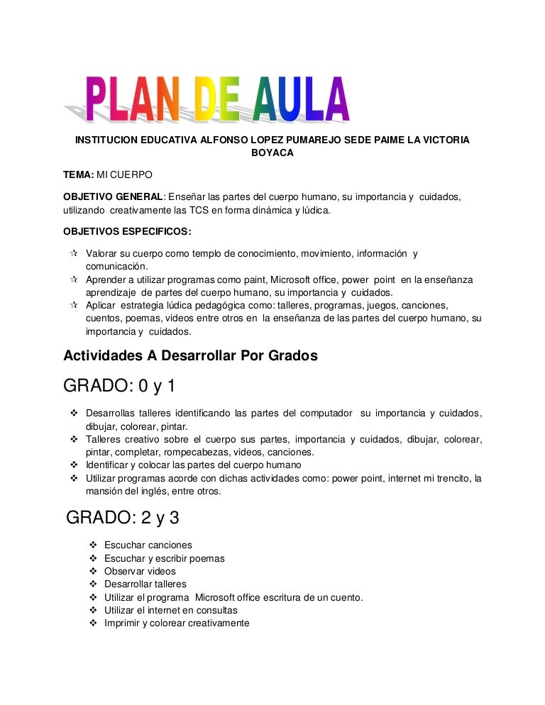 Plan de aula