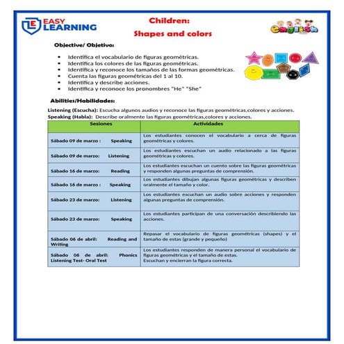 Plan de clases- Children- March-Shapes and colors.docx