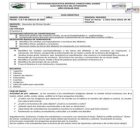 Plan de clase vocal primer gradosddfkllññ | DOC