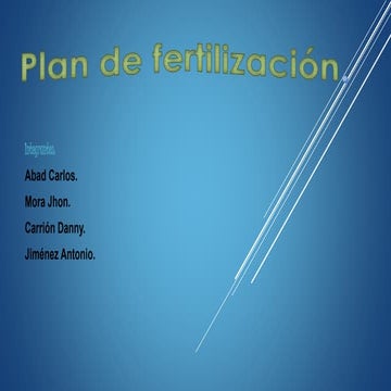 Plan de fertilizacion [autoguardado] | PPTX