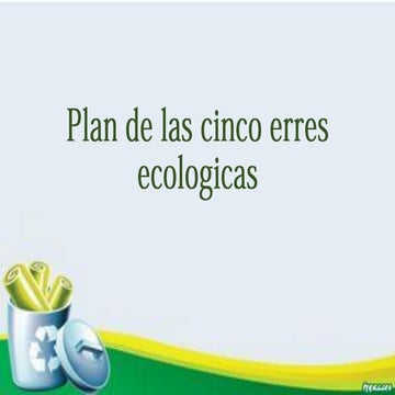 Las 5 erres ecologicas | PPTX