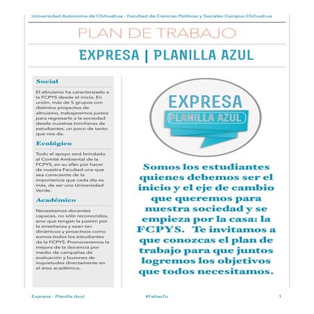 Plan General de Trabajo Planilla Azul | PDF