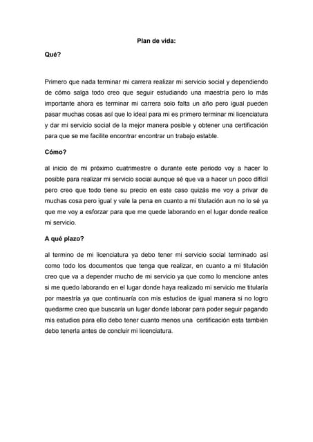 Mi proyecto de vida | DOCX