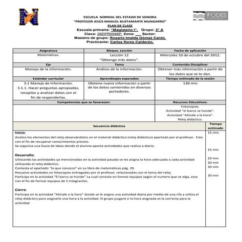 Planificacion tercer año de matematicas | DOC