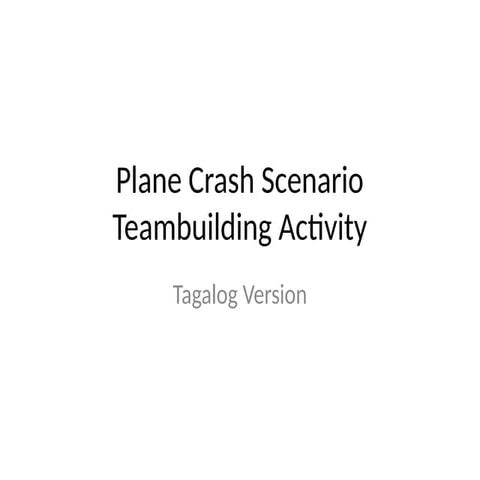 Plane Crash Scenario Presentation team building.pptx