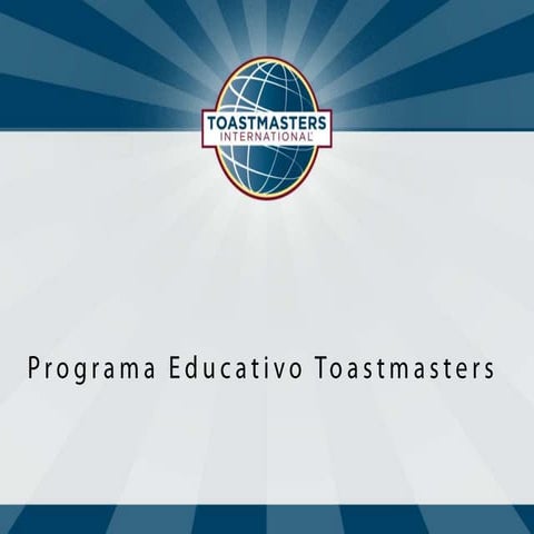 Plan educativo toastmasters | PPTX