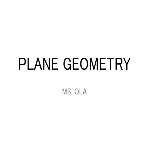 Plane geometry | PPTX | Physics | Science