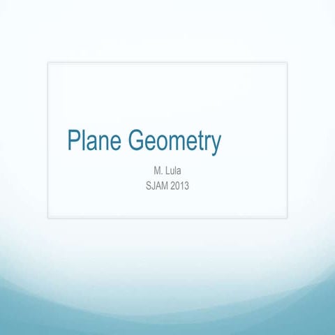 Plane geometry theorems | PPTX