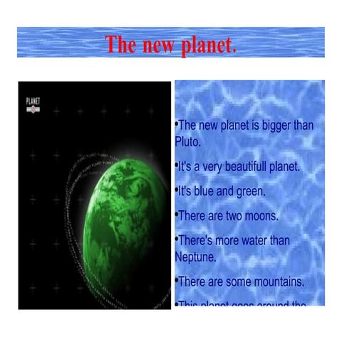 A new planet | PPT