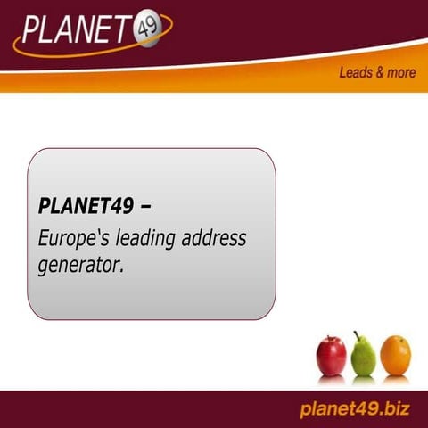 Planet49 The Company October 2008 Check | PPTX