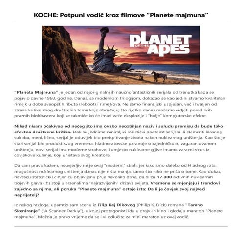 Planet majmuna filmovi | PDF