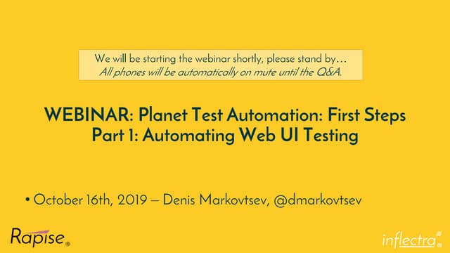 Automating Web UI Testing | Inflectra Webinars | (Part 1) | PPT | Free ... Automating Web UI Testing | Inflectra Webinars | (Part 1) | PPT | Free ...