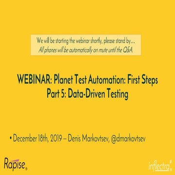 Data Driven Testing Part 5 Ppt 