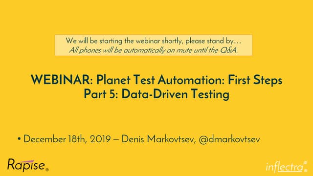 Data Driven Testing Part 5 Ppt
