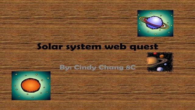 3rd Grade Solar System Webquest