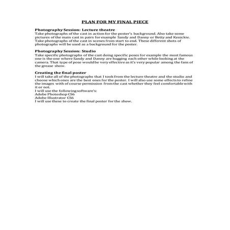 Plan for my final piece | DOCX