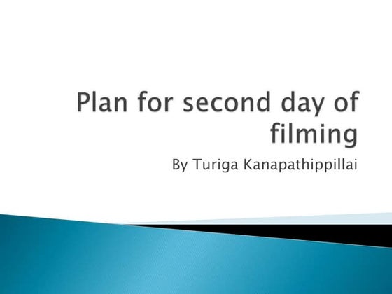 Shooting schedule | PPT