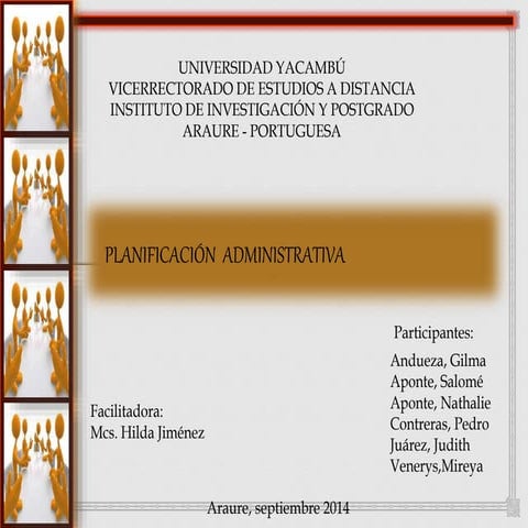Planificación administrativa | PPTX