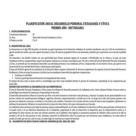 Competencias y capacidades del Area de PERSONAL SOCIAL( DE LA CRUZ Y ...