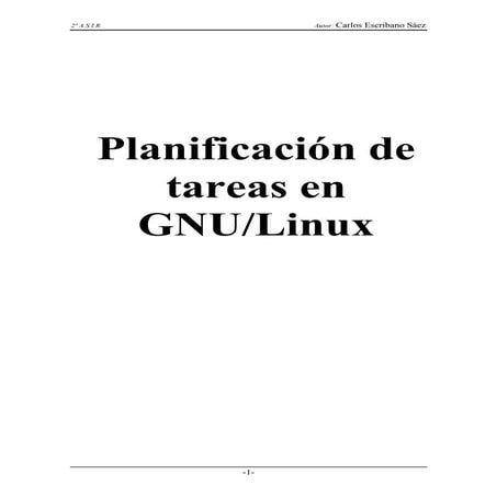 Planificación de tareas en GNU/Linux | PDF | Computing | Technology & Computing