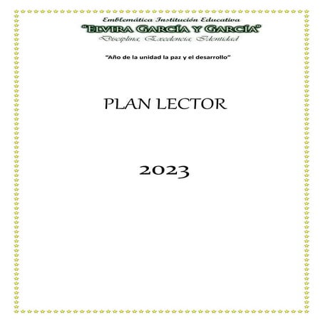 Planificación Plan Lector Primer Grado D Docx