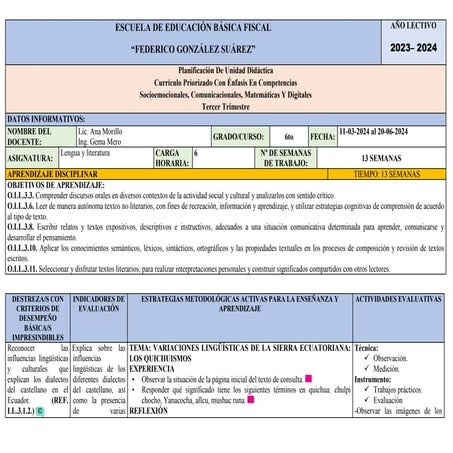 Hojas De Trabajo De Lenguaje Figurativo De Cuarto Grado