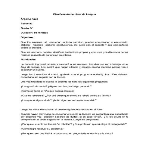 Planificacion audacity | DOCX