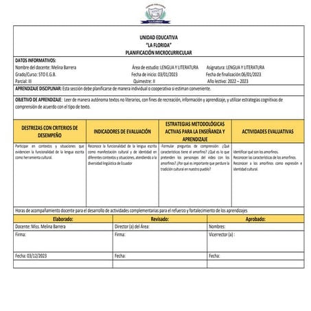 Planificación Consolidada 5To semana 1 unidad 5.docx
