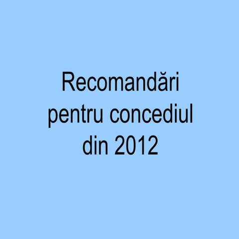 Planificarea concediului | PPT