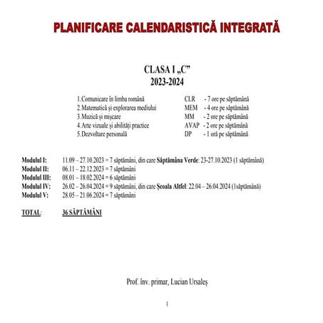 Planificare integrata 2023-2024 CLASA 1.doc